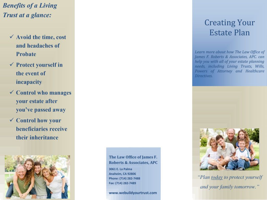 Overview of Creating an Estate Plan - Law Office of James F. Roberts ...